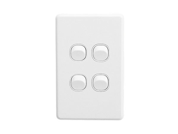 Clipsal 10A Switch, 4 Gang, Standard (White) – OLICTA